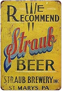 Amazon.com: Recommend Straub Beer Pub Home Vintage Retro Poster Vintage ...