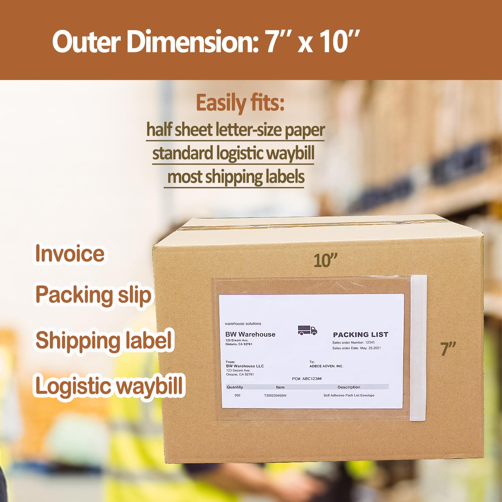 Snapklik.com : BEUYI 2.5 Mil Premium 7"x10" Clear Adhesive Shipping ...