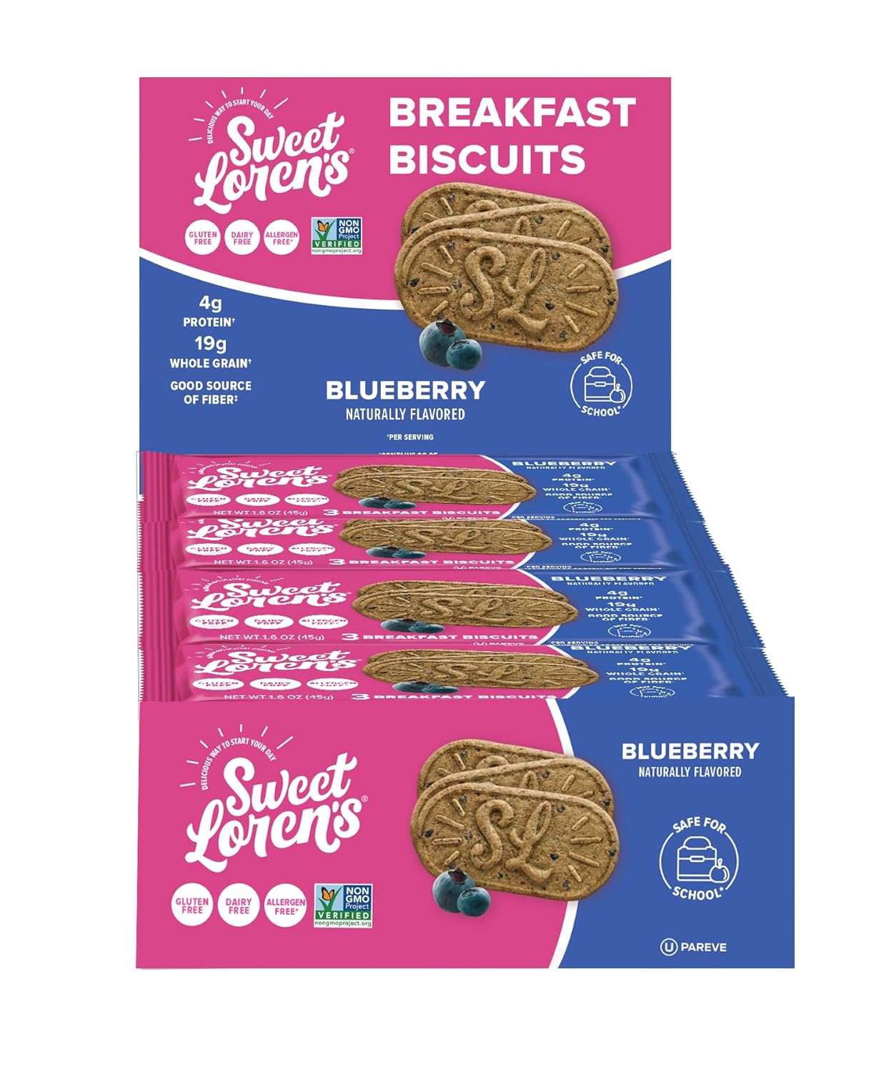 Amazon.com: Sweet Loren's Vegan Breakfast Biscuits | Blueberry | 4g ...