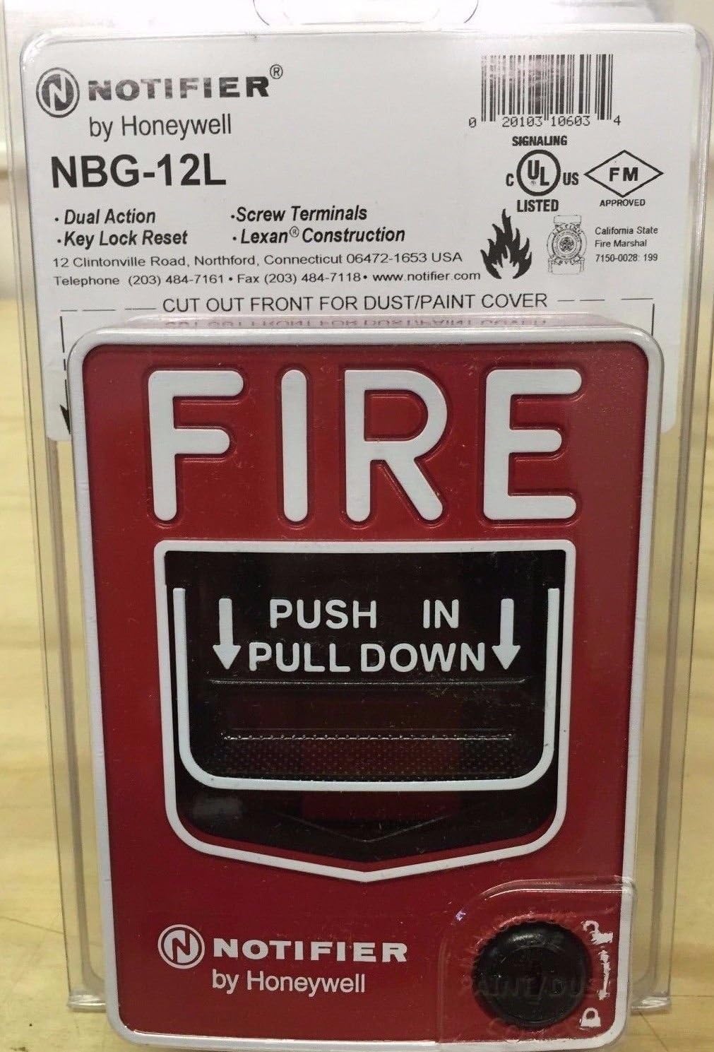 Notifier NBG-12L Dual Action Pull Station W/ Key Lock : Amazon.co.uk ...