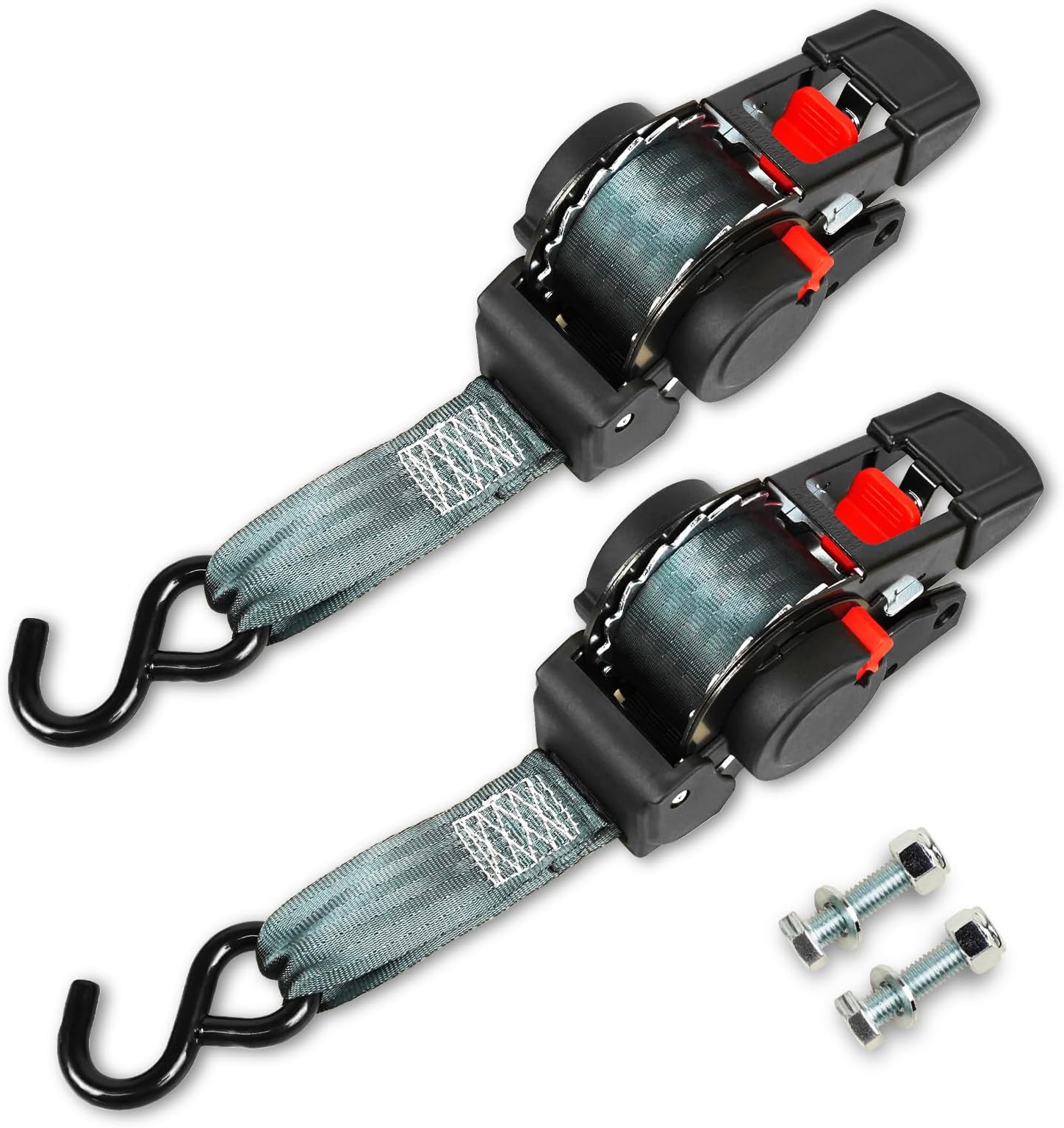 Amazon.com: ANLULOAD 2 Packs Retractable Ratchet Straps (1.5in x 12.3ft ...