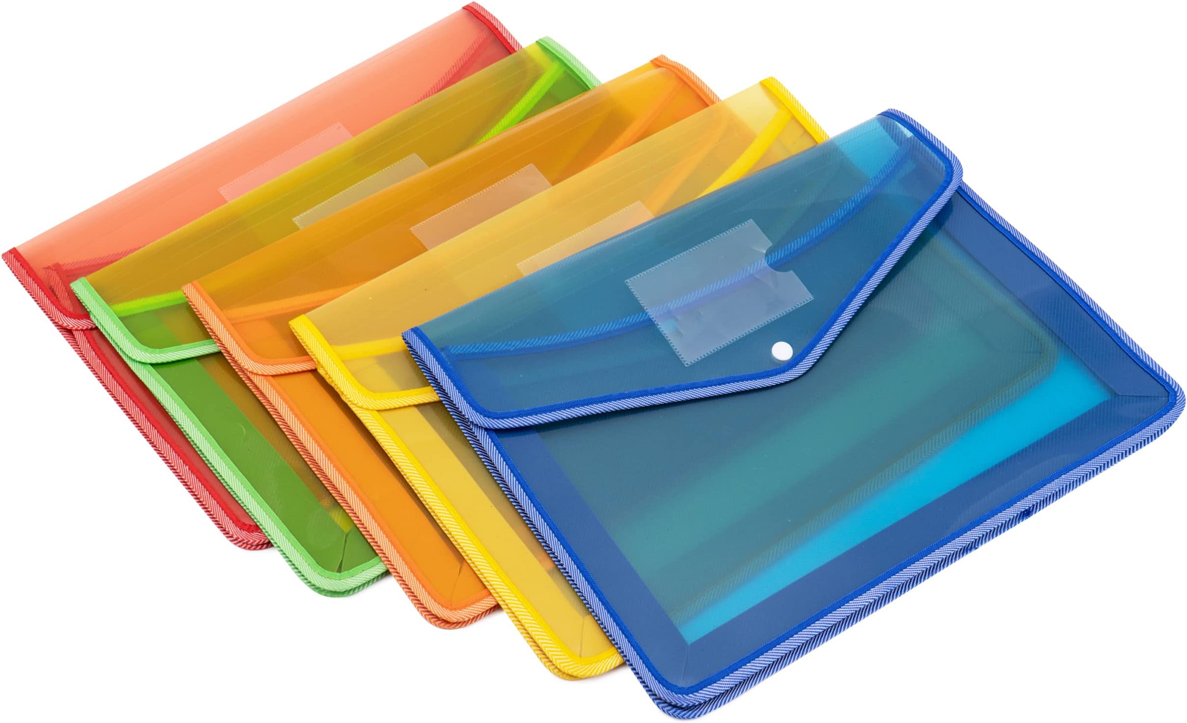 GreatDio Transparent Poly-Plastic A4 Documents File Storage Envelope ...