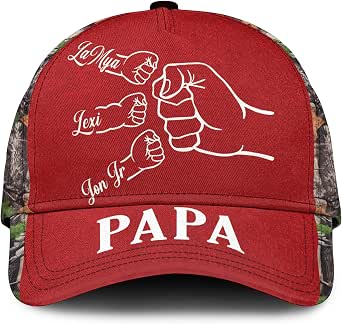 Amazon.com: Custom Dad Hat with Bumps - Personalized Baseball Cap for ...