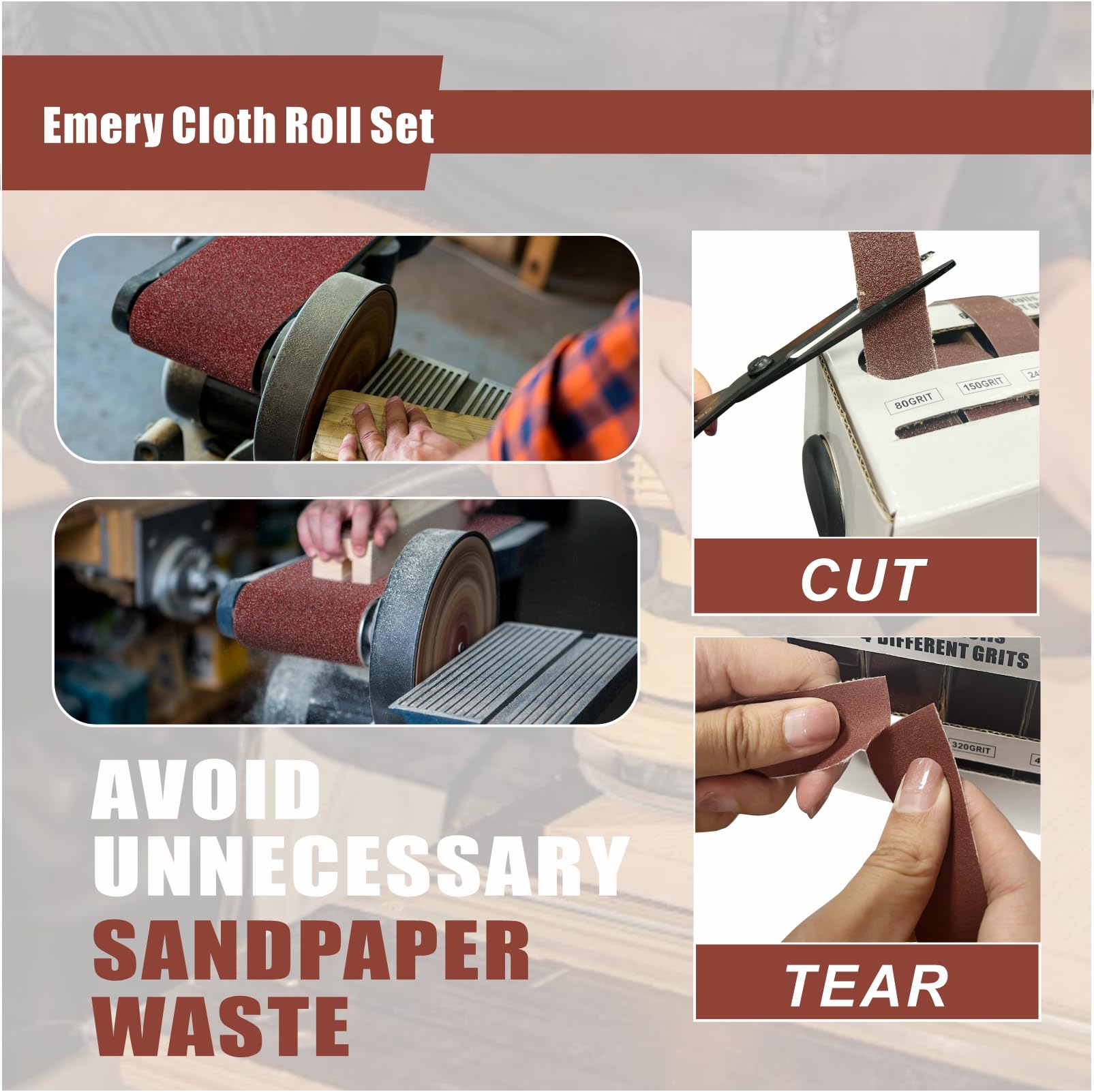 Emery Cloth - 80 To 800 Grit Abrasive Sheets For Sanding & Polishing ...
