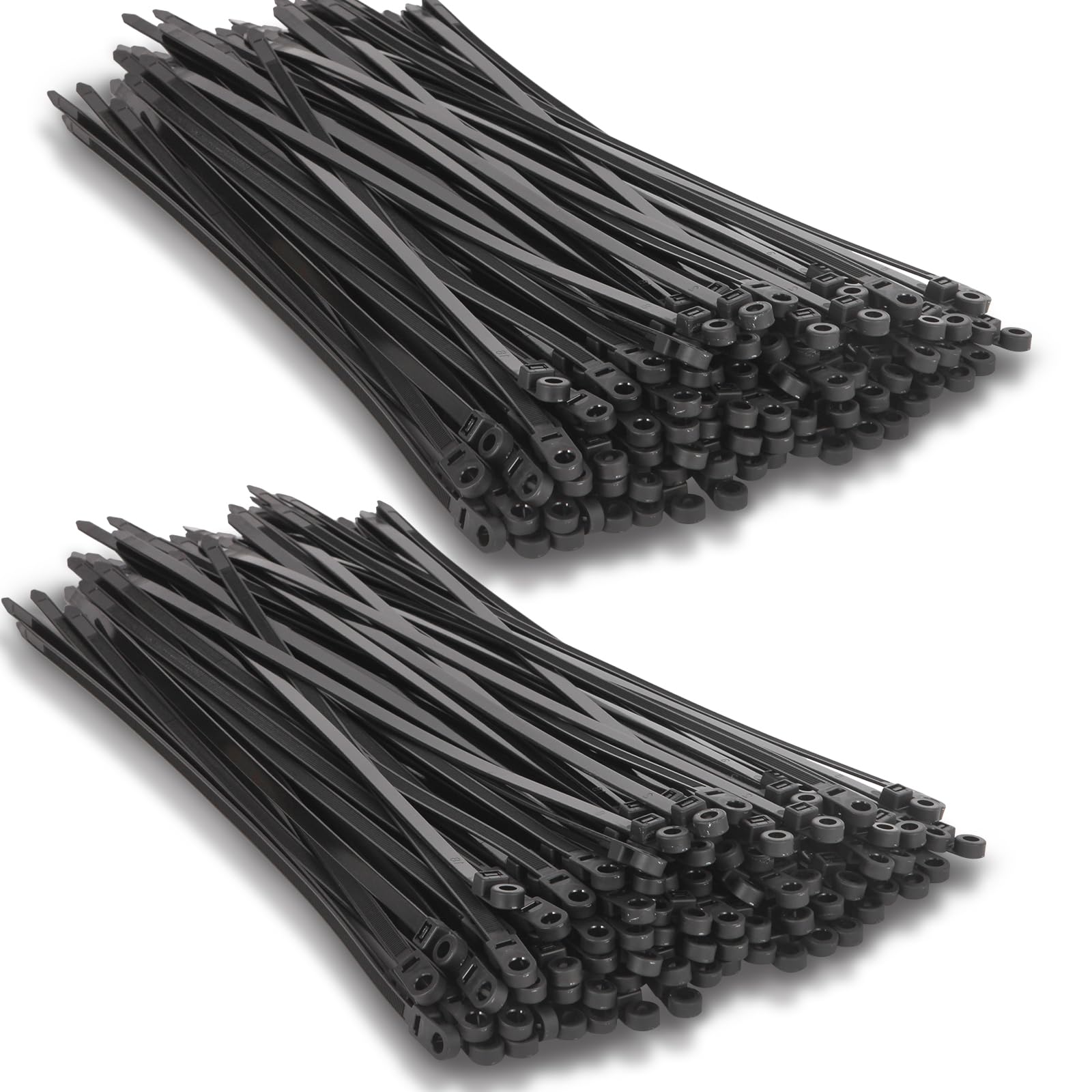 Amazon.com: 120 PCS 7.5 Inch Plastic Zip Ties with Screw Holes, Heavy ...