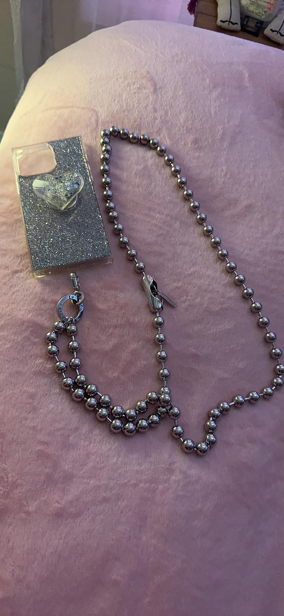 Amazon.com: CASETiFY Metal Ball Chain Phone Strap - Sliver : Cell ...