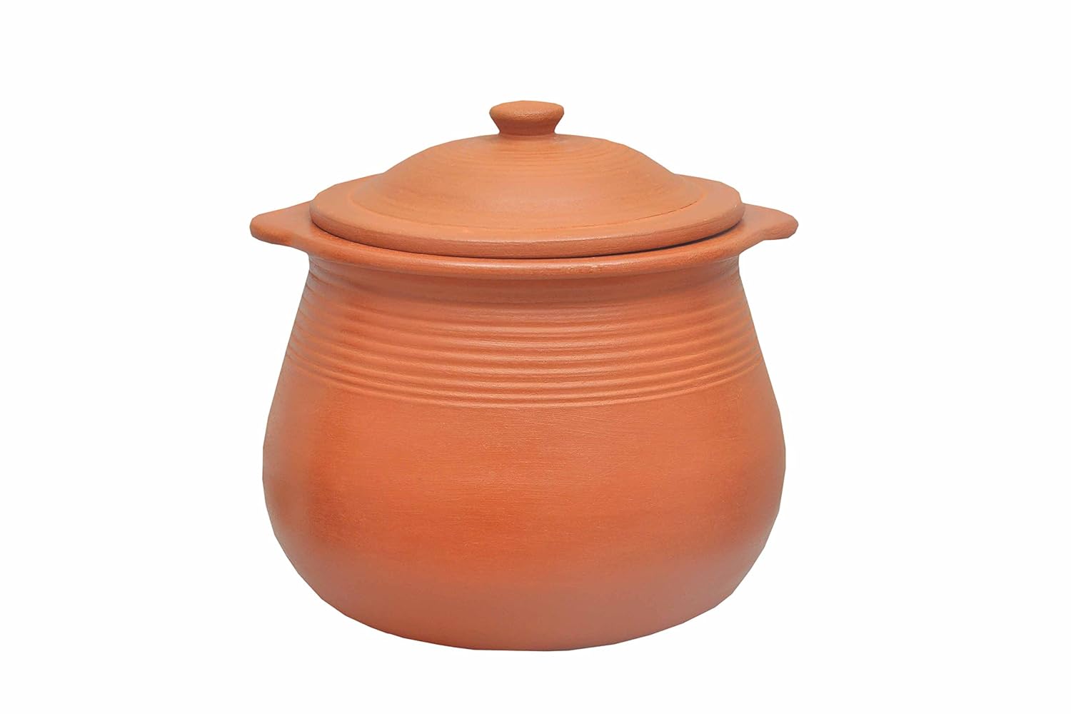 Buy MITTI MAGIC Brown Earthen/Clay Flat Bottom Cooking Pot (Capacity ...