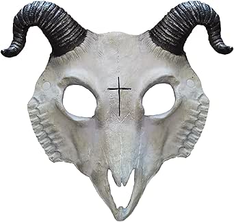 Amazon.com: Mzztino Goat Skull Mask Horror Sheep Head Masks Halloween ...