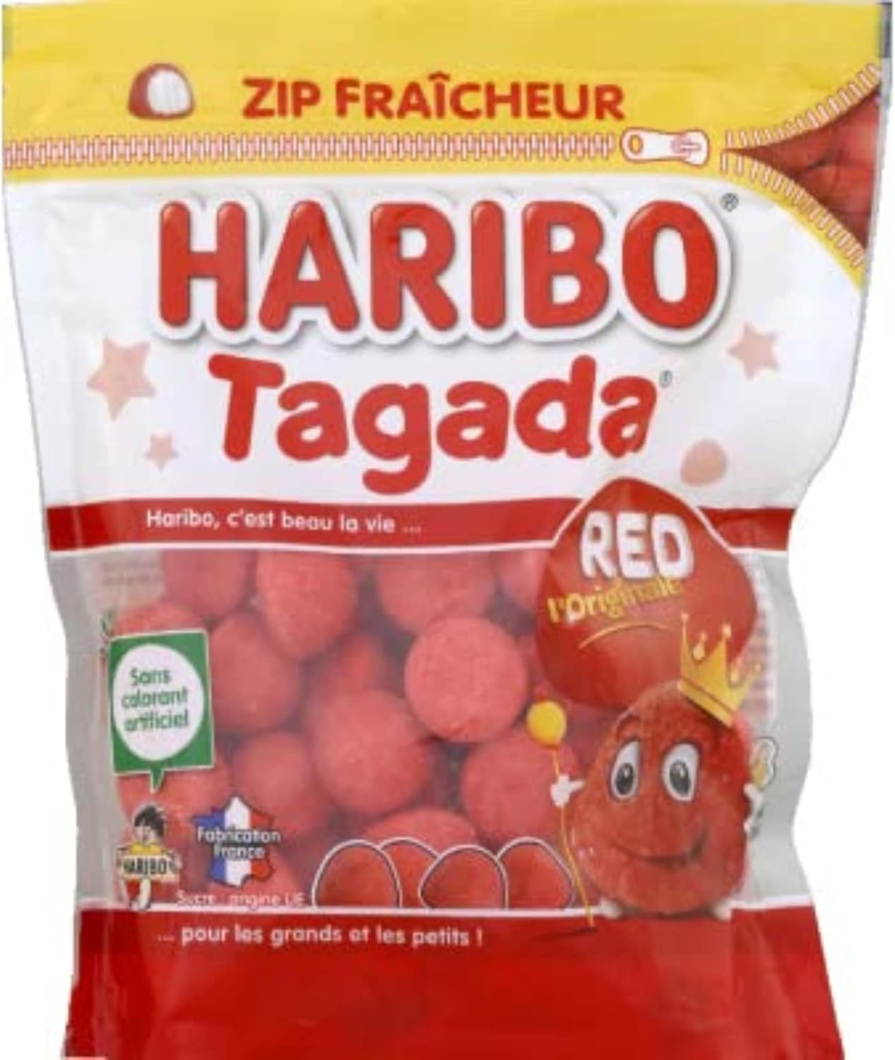haribo tagada Fraise Strawberry 220g Zip Bag RED fraicheur : Amazon.co ...