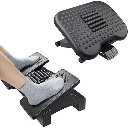 Amazon.com: HUANUO Adjustable Under Desk Footrest,Ergonomic Footrest ...