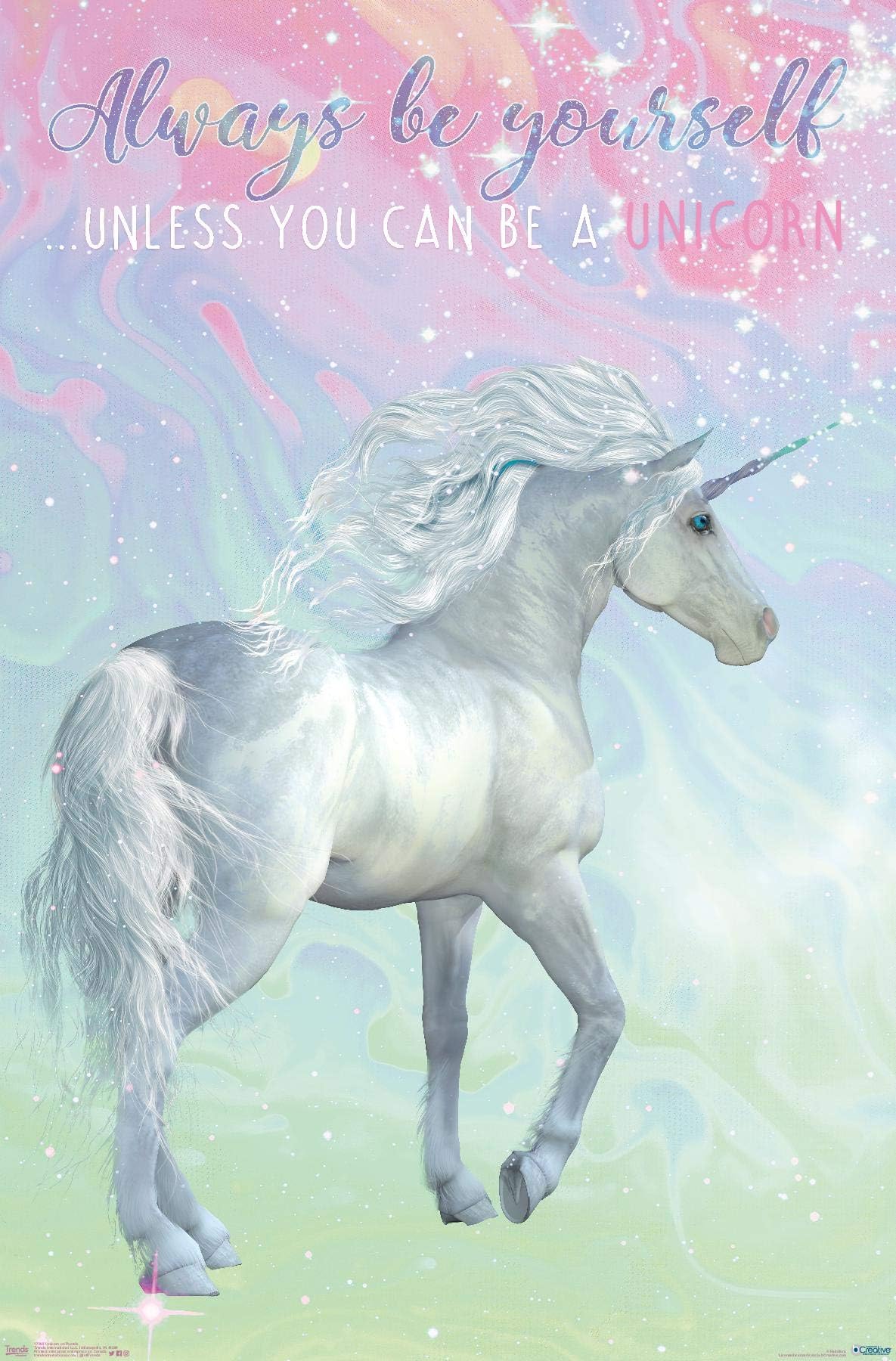 Amazon.com: Trends International Neon-Unicorn Wall Poster, 22.375 in x ...