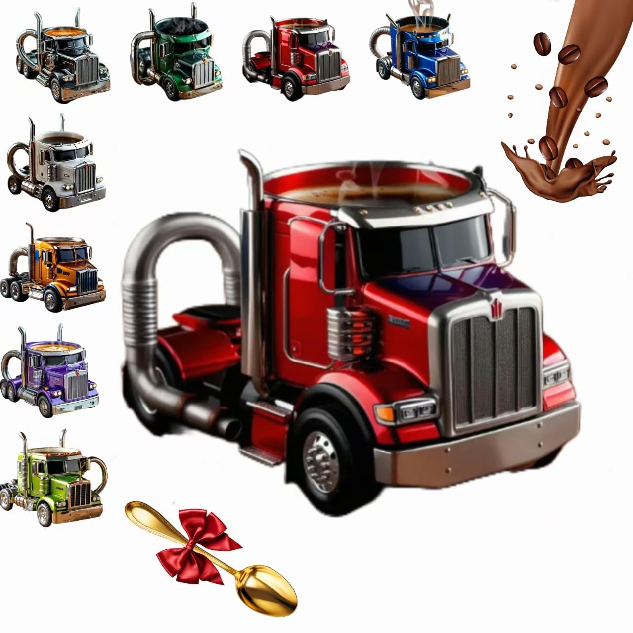 Amazon.com: Handcrafted Truck Coffee Mug, 11 Ounces Semi Truck Shaped ...