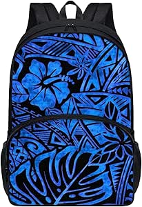 Amazon.com | AmzPrint Polynesian Hibiscus Print Backpack Hawaiian ...
