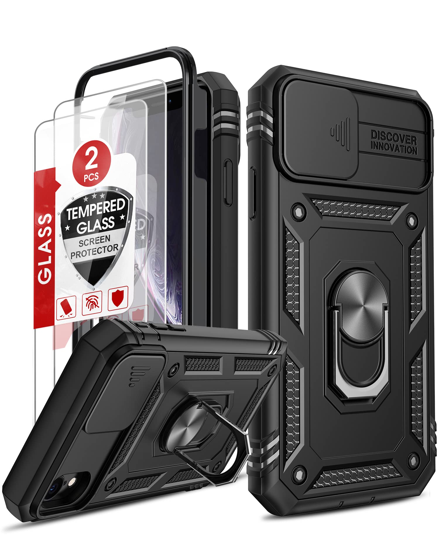 LeYi for iPhone-XR Case: iPhone XR Phone Case with Slide Camera Cover ...