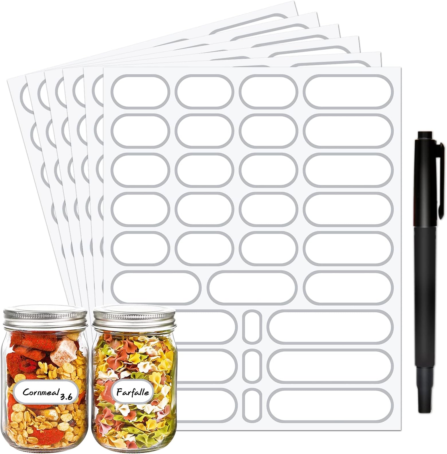 Jokari Label Once 47826 - Erasable Multi-Use Labels Starter Kit with 70 ...