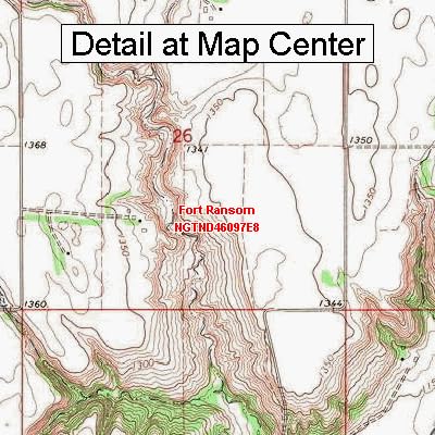 Amazon.com : USGS Topographic Quadrangle Map - Fort Ransom, North ...