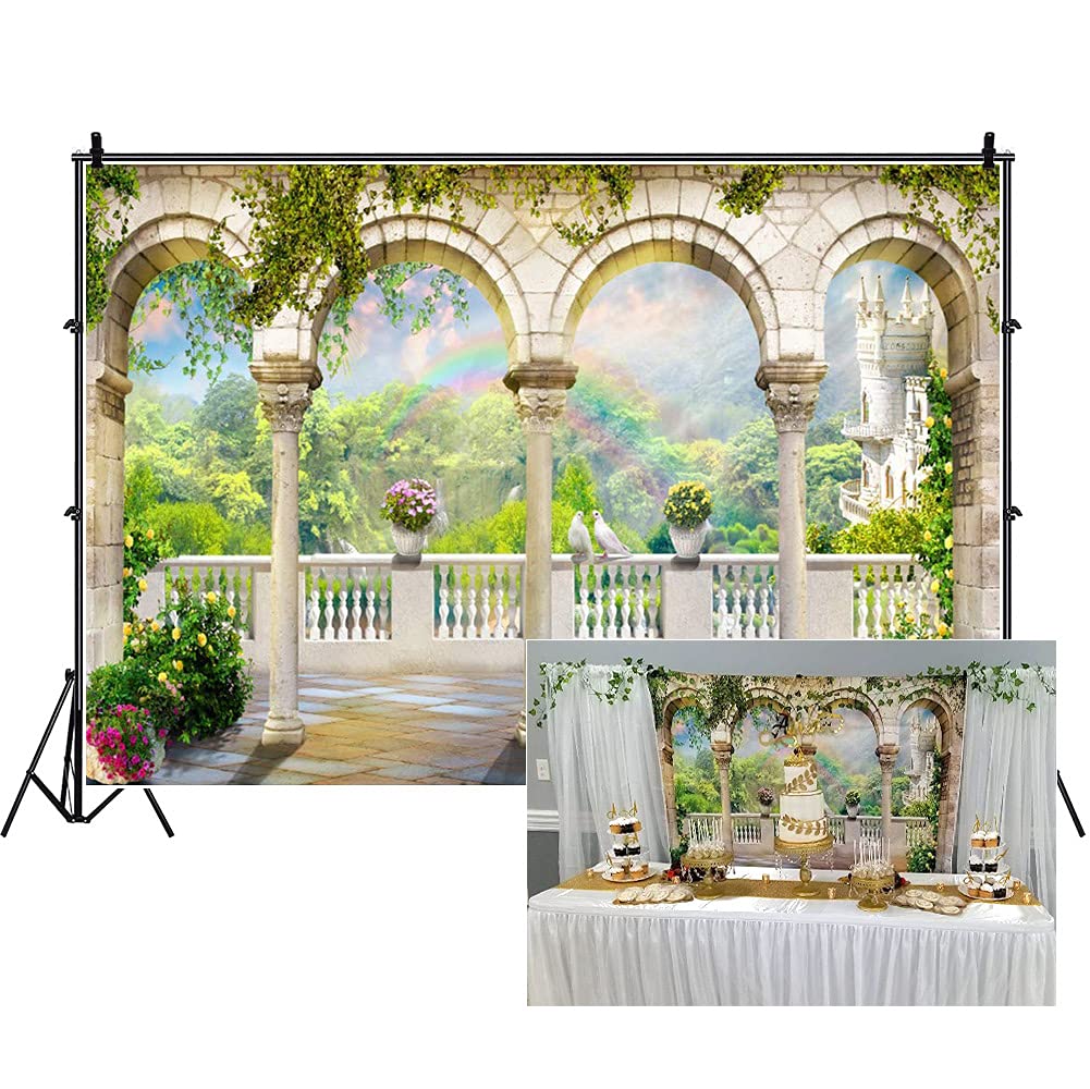 10x6 5ft Vintage Garden Backdrops Fairy Castle Garden Princess Theme ...