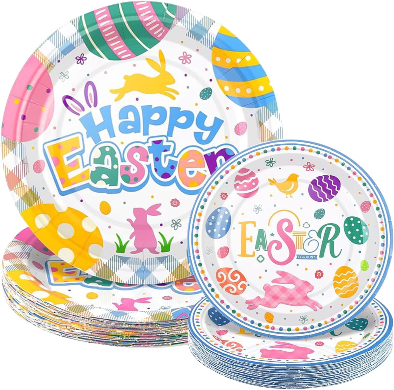 Amazon.com: 25 Count Easter Paper Plates 10" X 12" Large Disposable ...