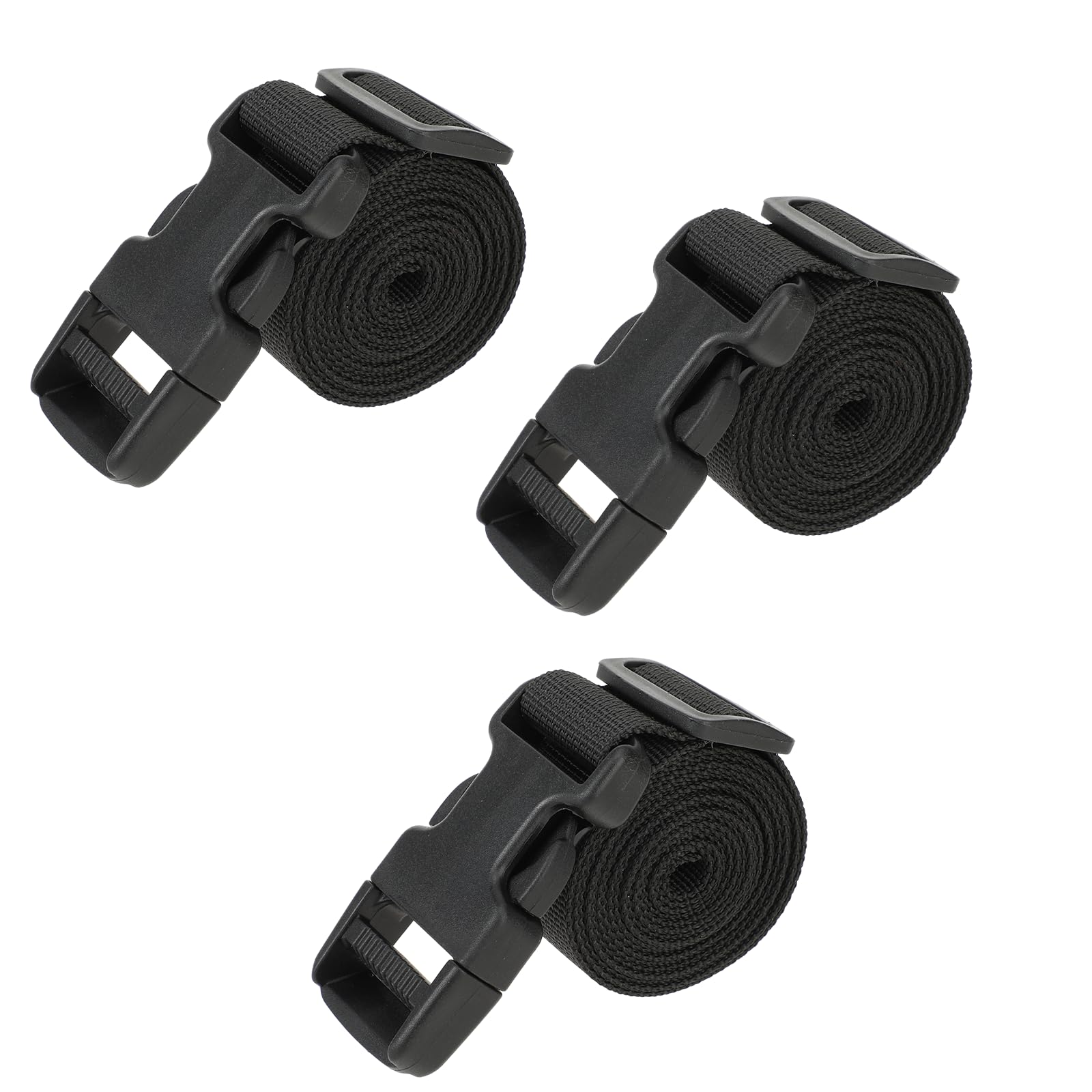 3 Packs 1.5m Black Tie Down Straps Luggage Straps Lashing Strap Nylon ...