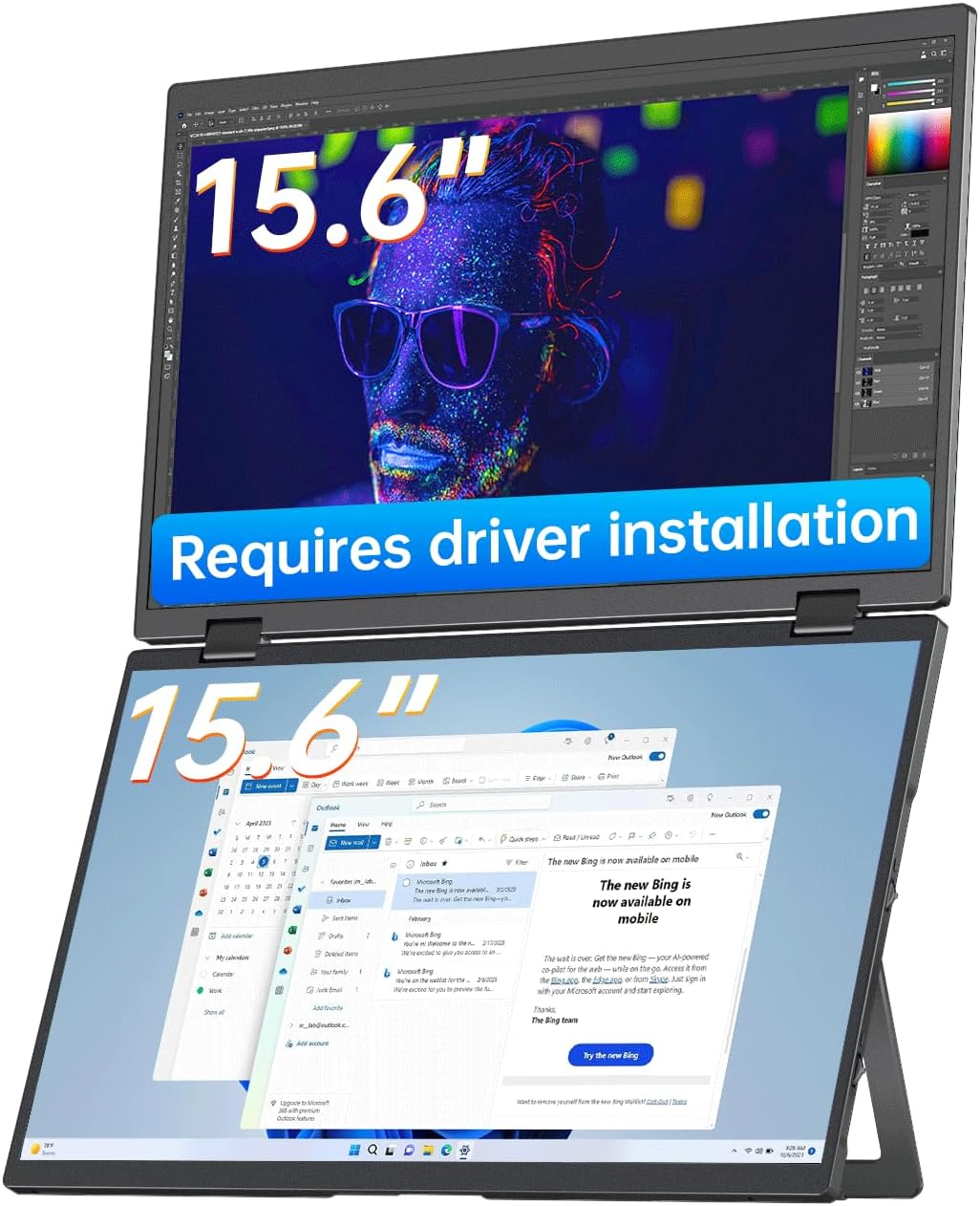 Amazon.com: UPERFECT Delta 18.5" Portable Monitor for Laptop Screen ...