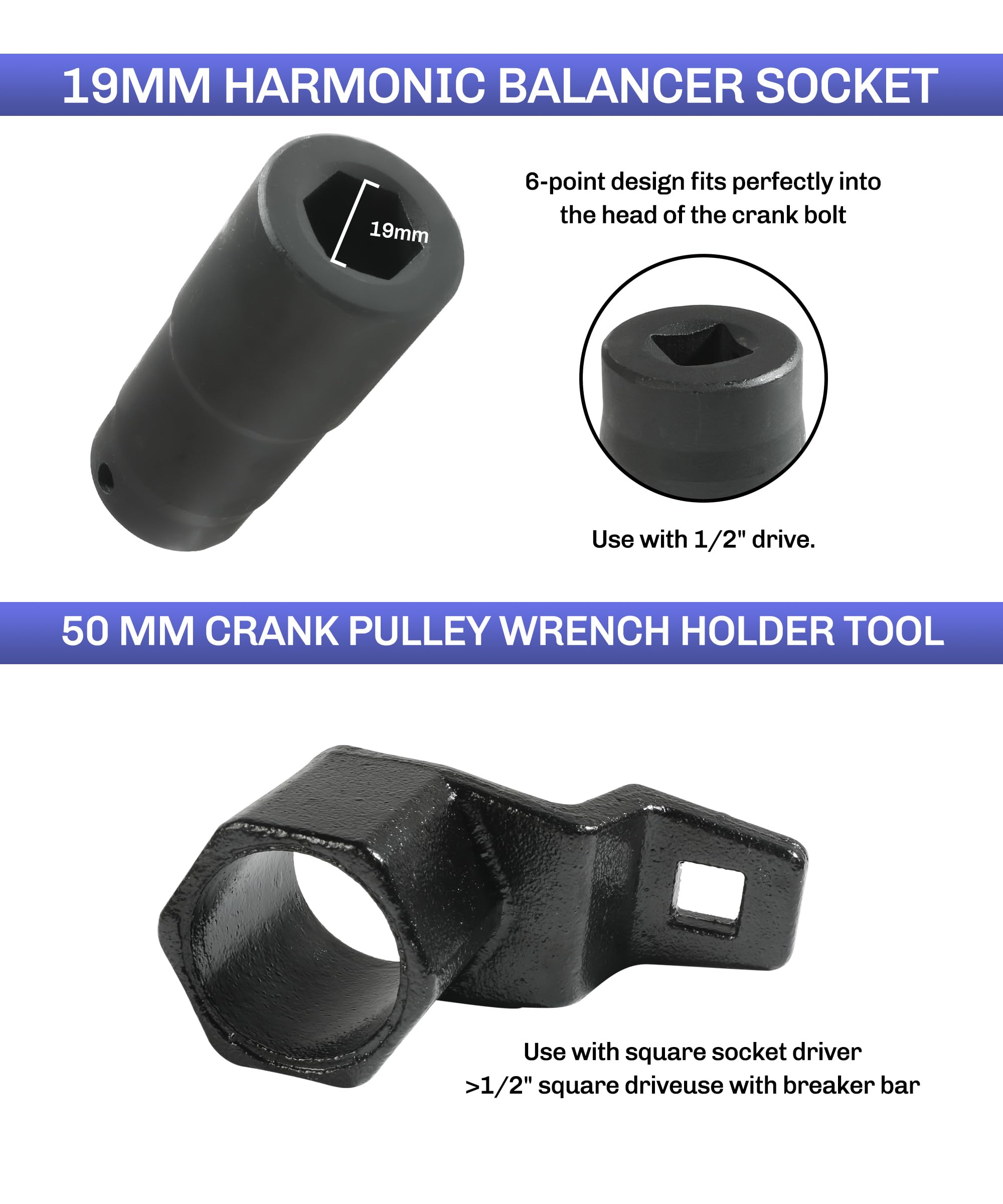 Snapklik.com : Bylikeho Crankshaft Pulley Removal Tool,Automotive Tool ...