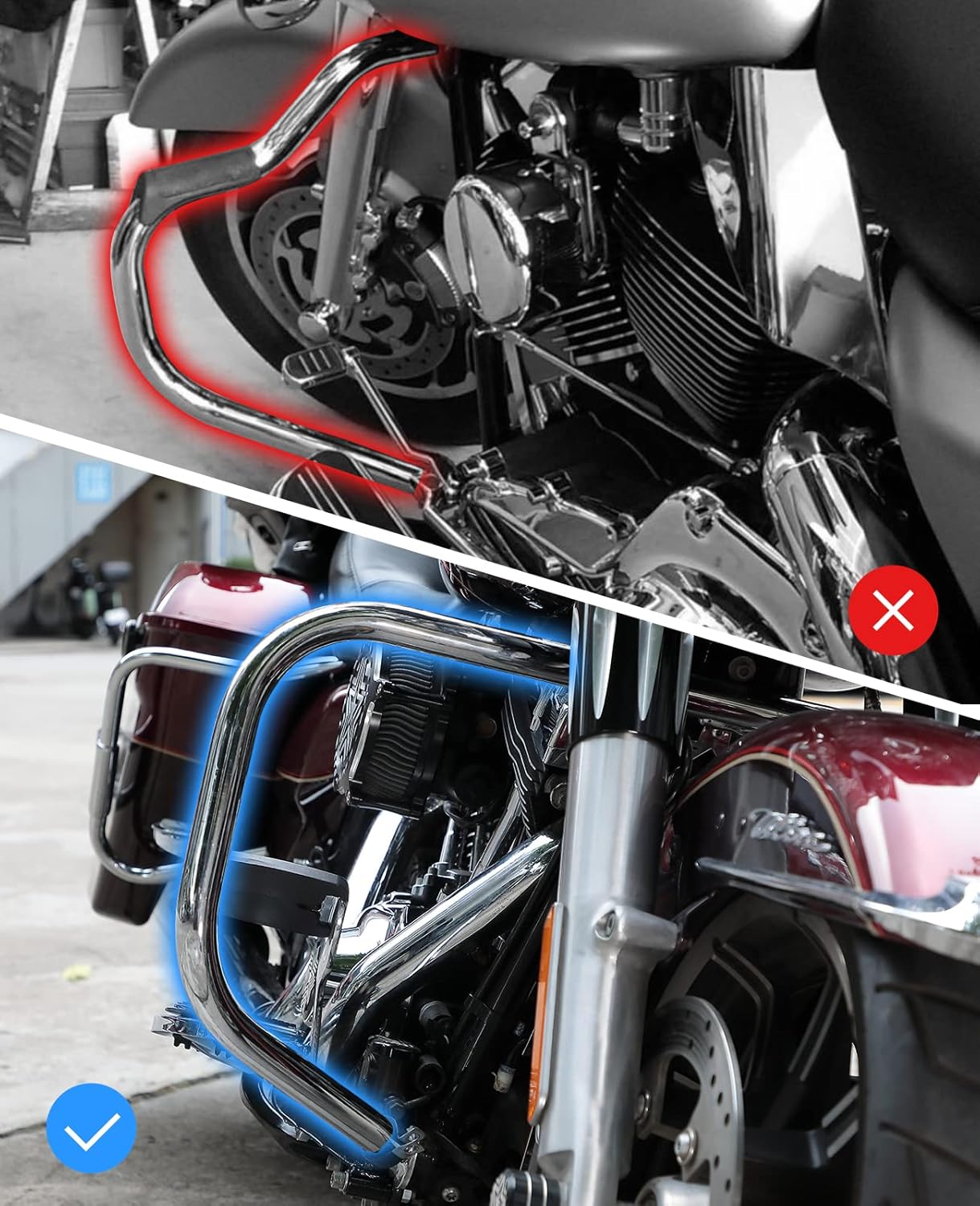 Buy KEMIMOTO Street Glide Soft Lowers Chaps, Synthetic Leather Engine ...