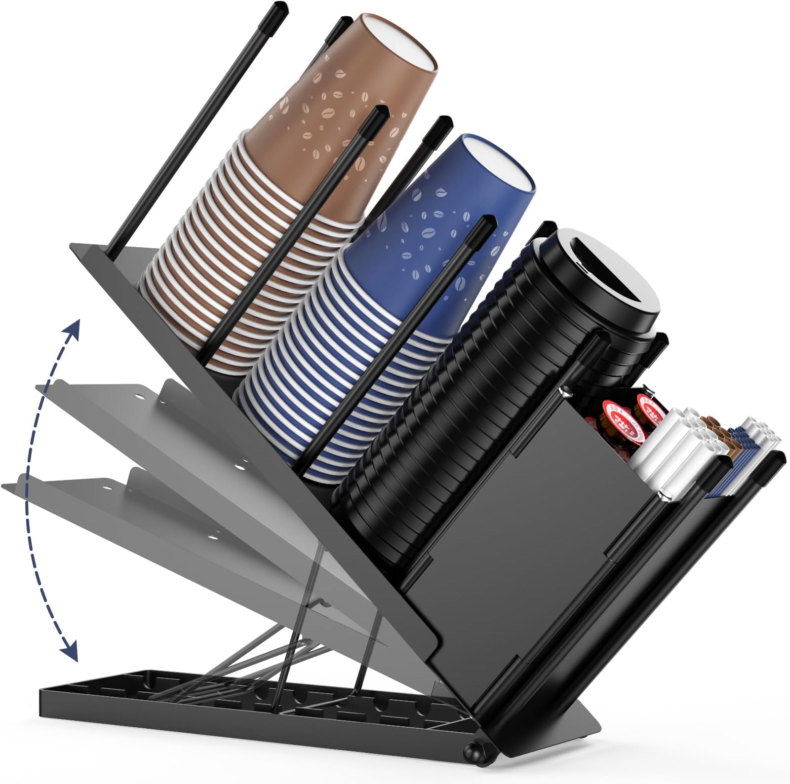 Amazon.com: SANWICH Metal Cup and Lid Holder, Adjustable Coffee Cup ...