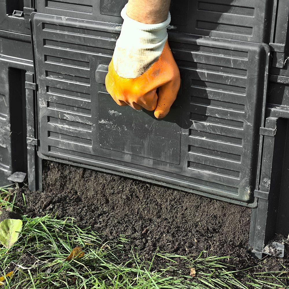 VonHaus Compost Bin for Garden 360L – Composter with Slatted Design for ...