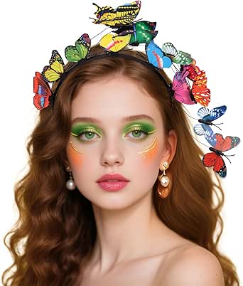 GAFATORY Butterfly Headband Fascinators Hats Monarch Butterfly Tea ...