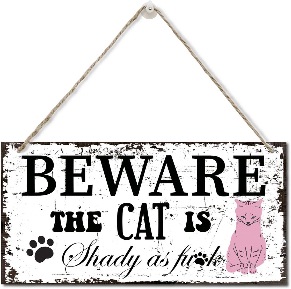 Amazon.com: Venicor Beware of Cat Sign - 8 x 12 Inches - Aluminum ...