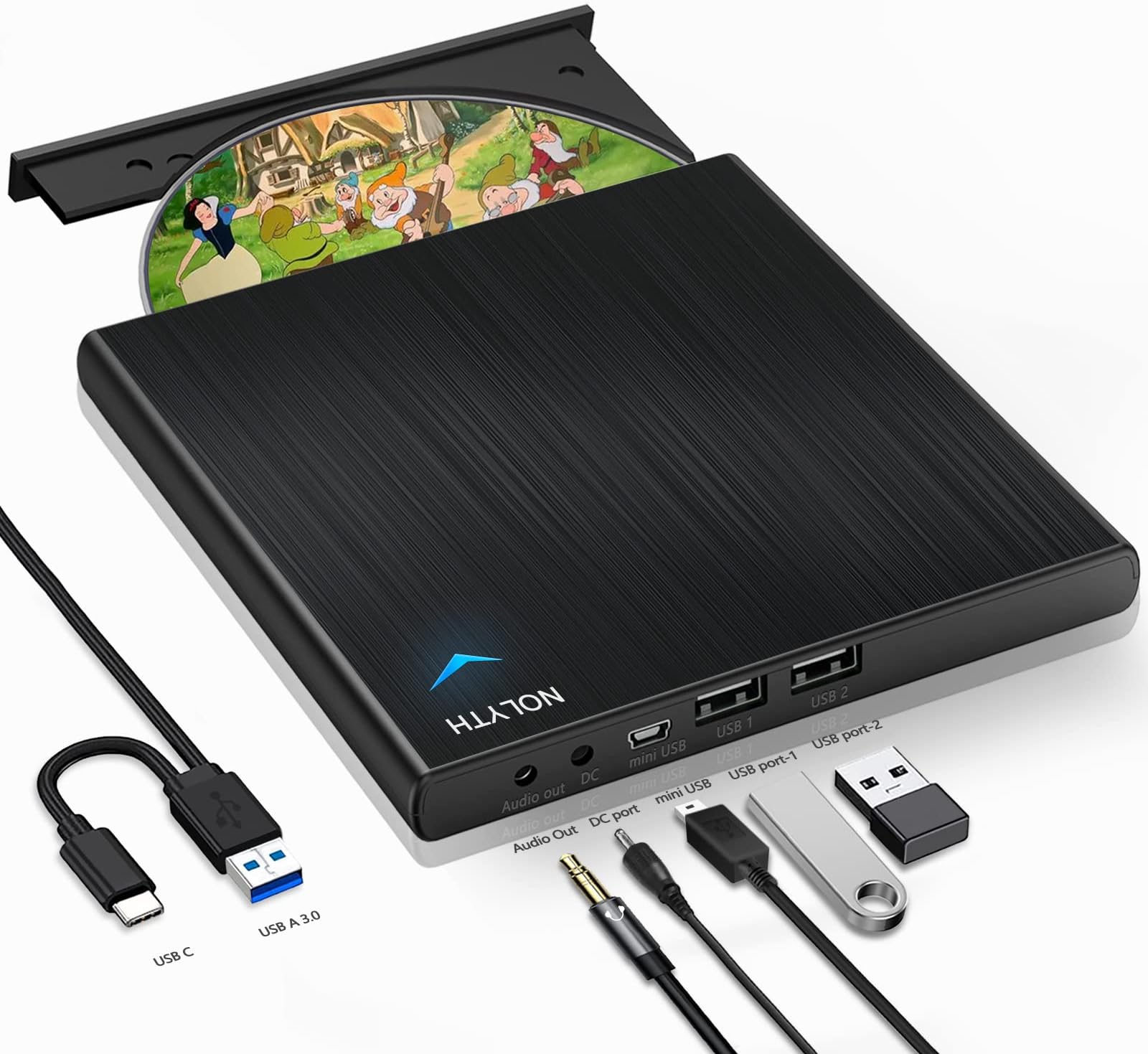 Amazon.com: NOLYTH External CD Drive for Apple Mac, USB DVD Drive ...