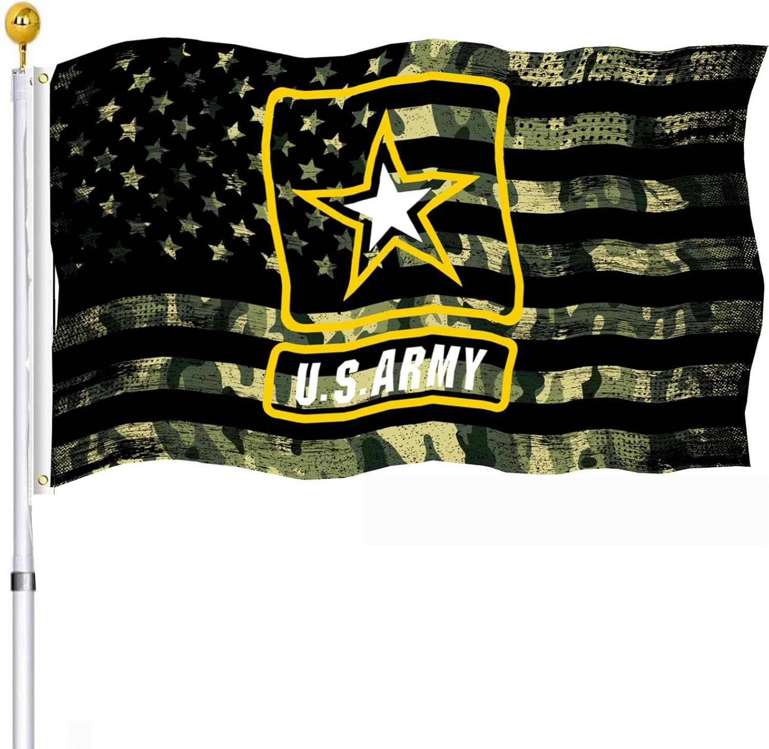 Amazon.com : US Army Camouflage Flag 3x5 Outdoor- American United ...