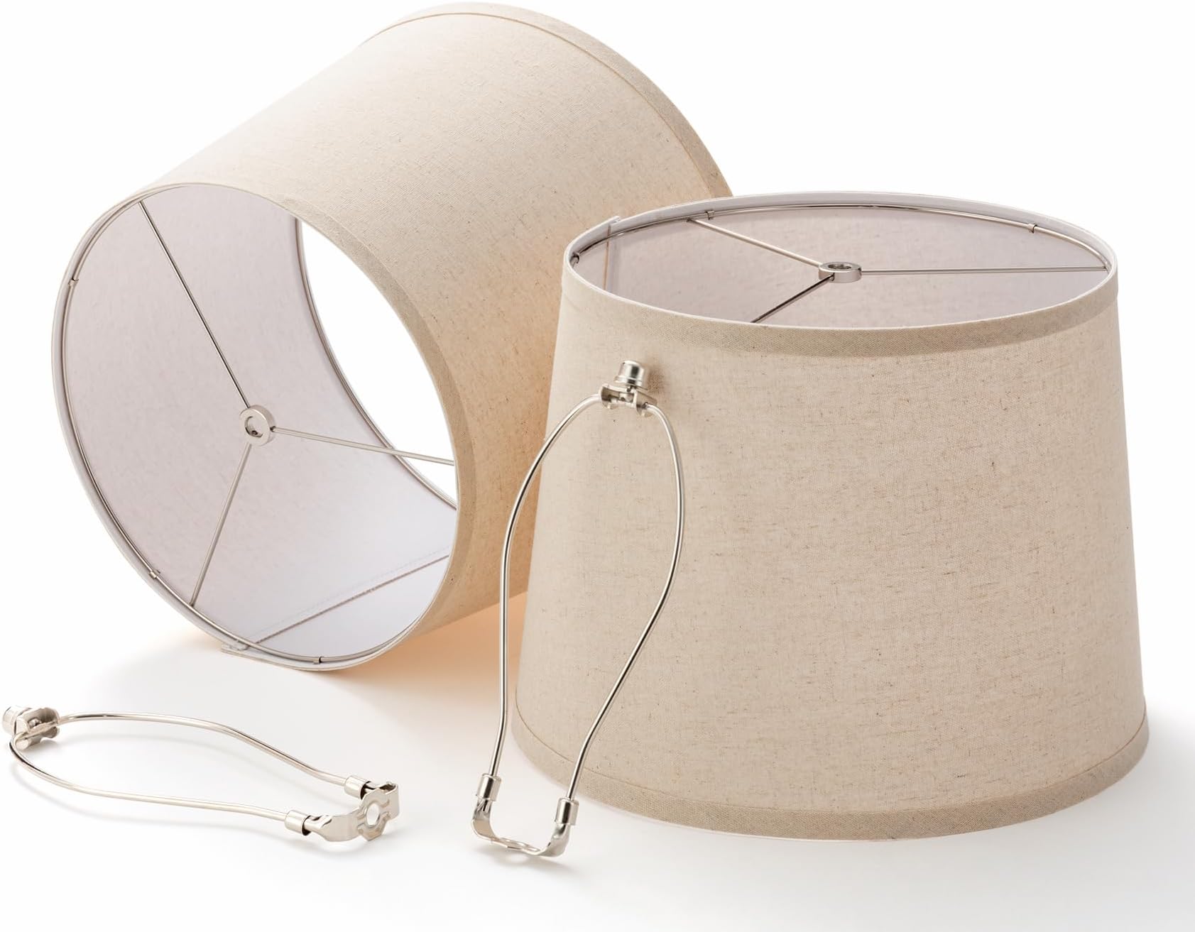 Drum Lampshade Set of 2,boho rattan Lamp Shades for Table Lamps Floor ...