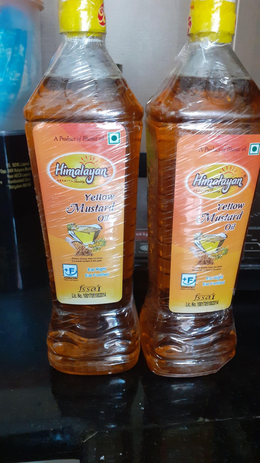 Himalayan Yellow Mustard Oil (Fortified with vitamin A and D), 1 Litre ...