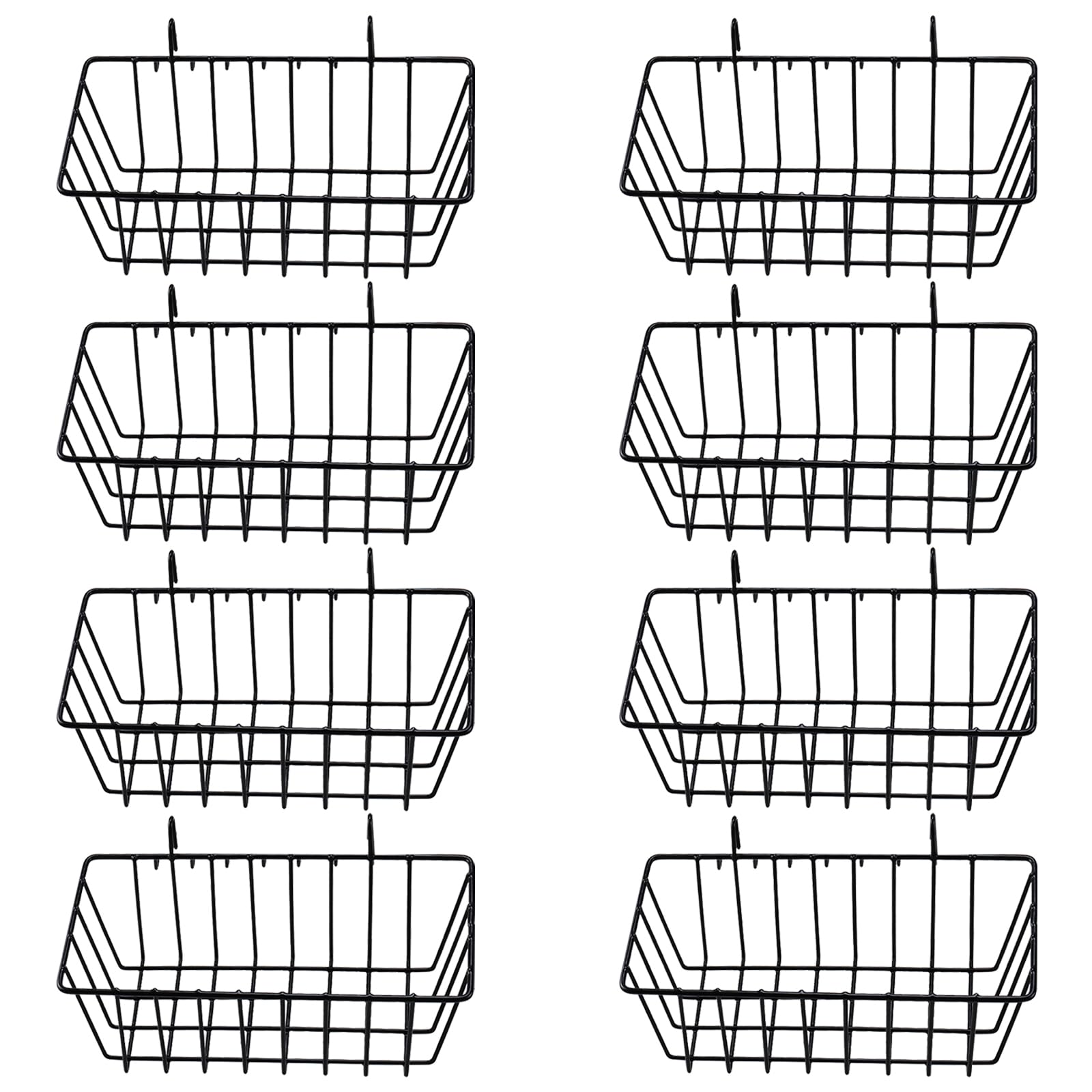 Amazon.com: Yaegoo 8 Pack Wire Baskets, Wall Grid Panel Hanging Wire ...