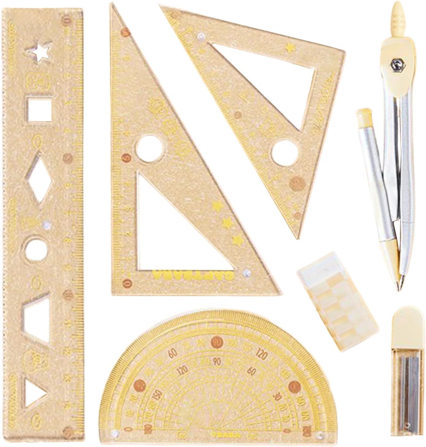 Ensemble de géométrie - Kit de protracteur de la règle de boussole ...