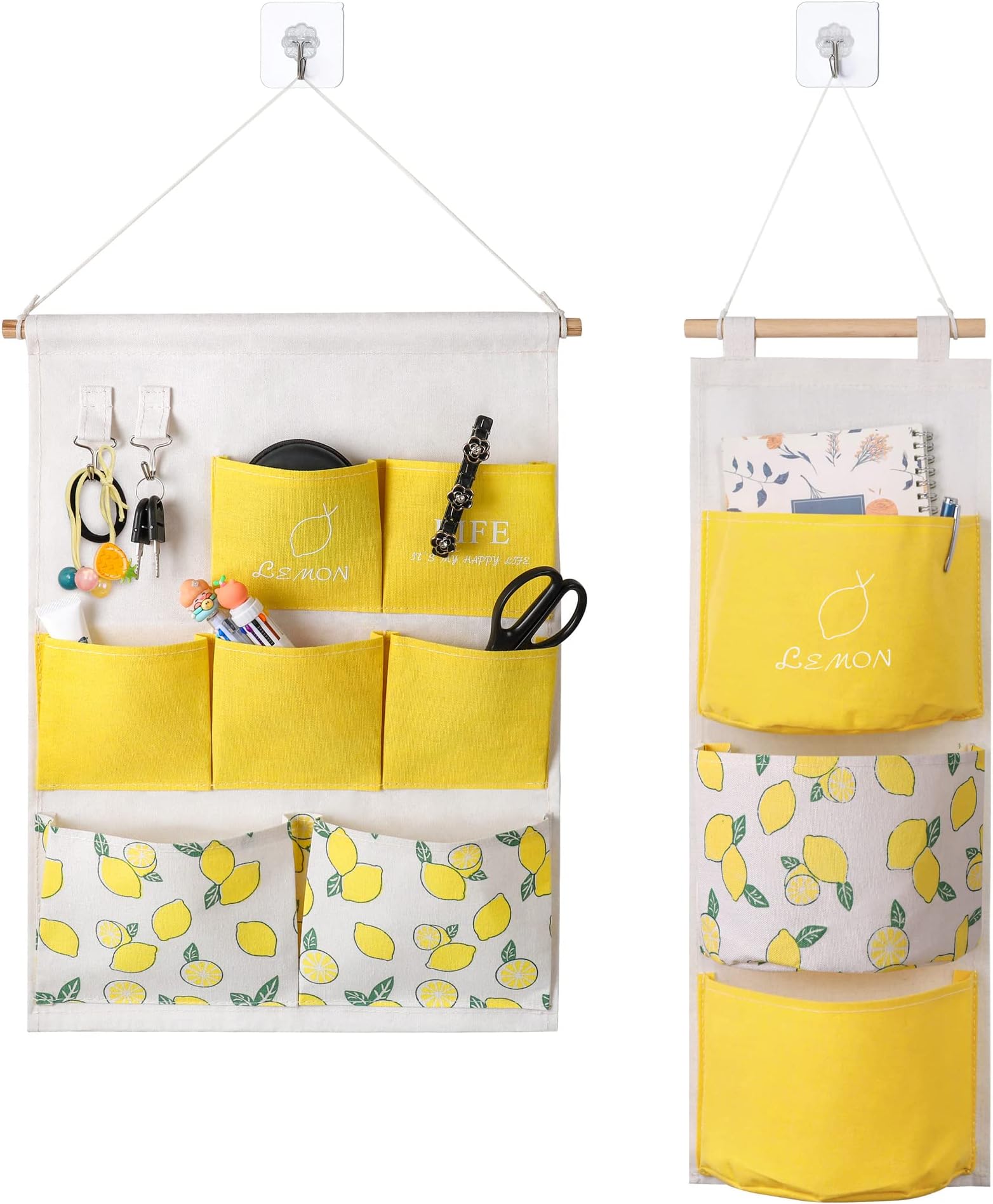 Amazon.com: Busnos 2 Pack Hanging Wall Pockets Storage Organizer Bag ...