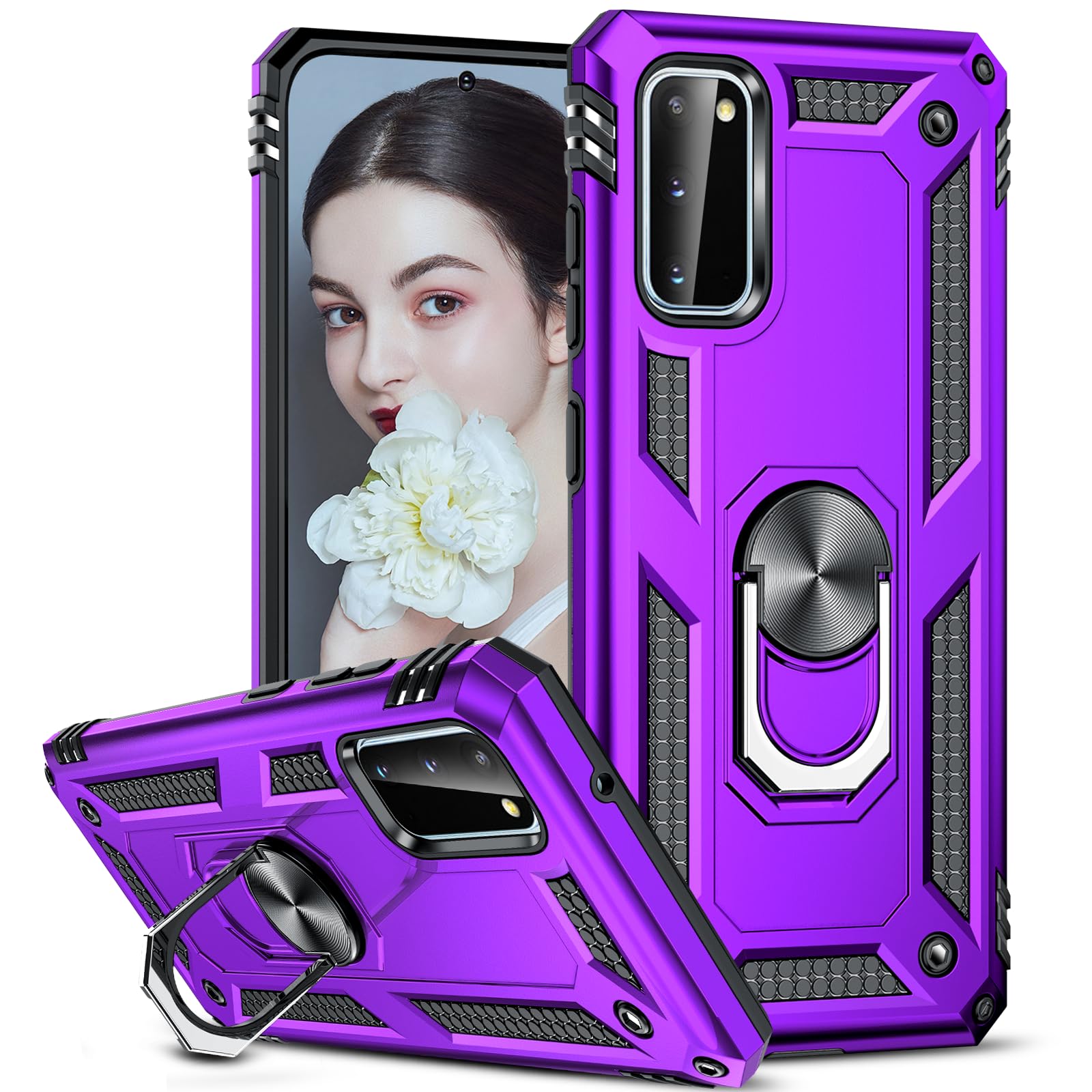 Amazon.com: LeYi for Samsung-S20-Phone-Case-5G: Samsung Galaxy S20 5G Case with Ring Stand ...