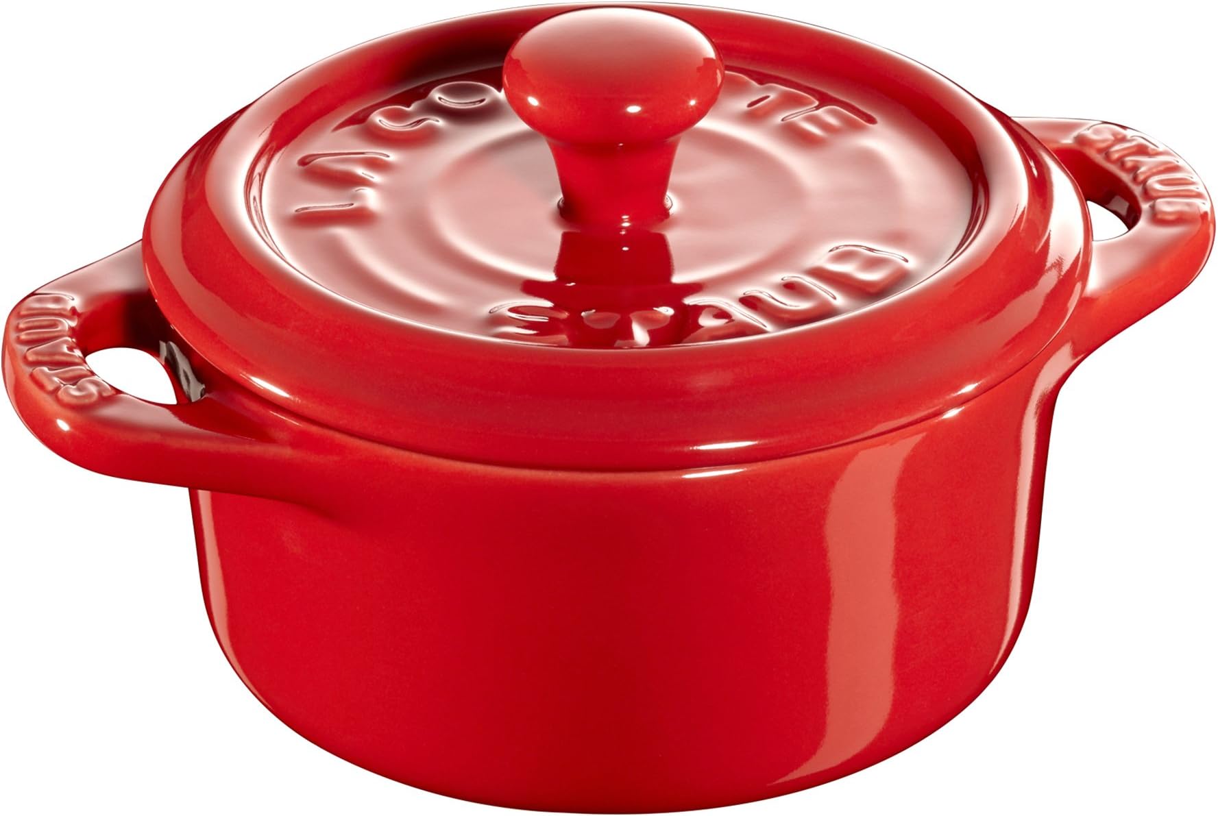Amazon.com: Staub Mini Ceramic Heart Cocotte with Lid, Cherry Red: Home ...