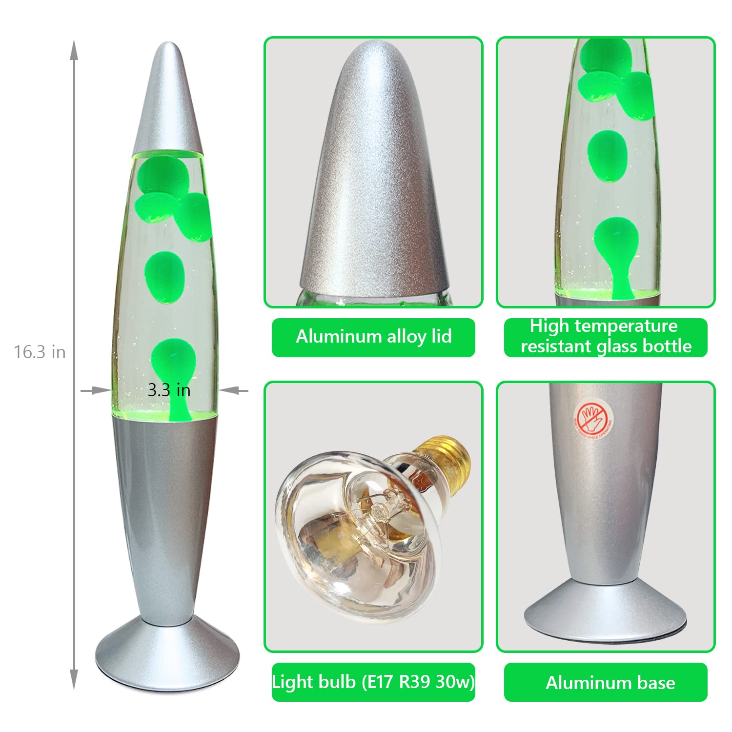 Stemclas 16-Inch Liquid Motion Lamp, Wax Flow in Liquid Relaxing Night ...