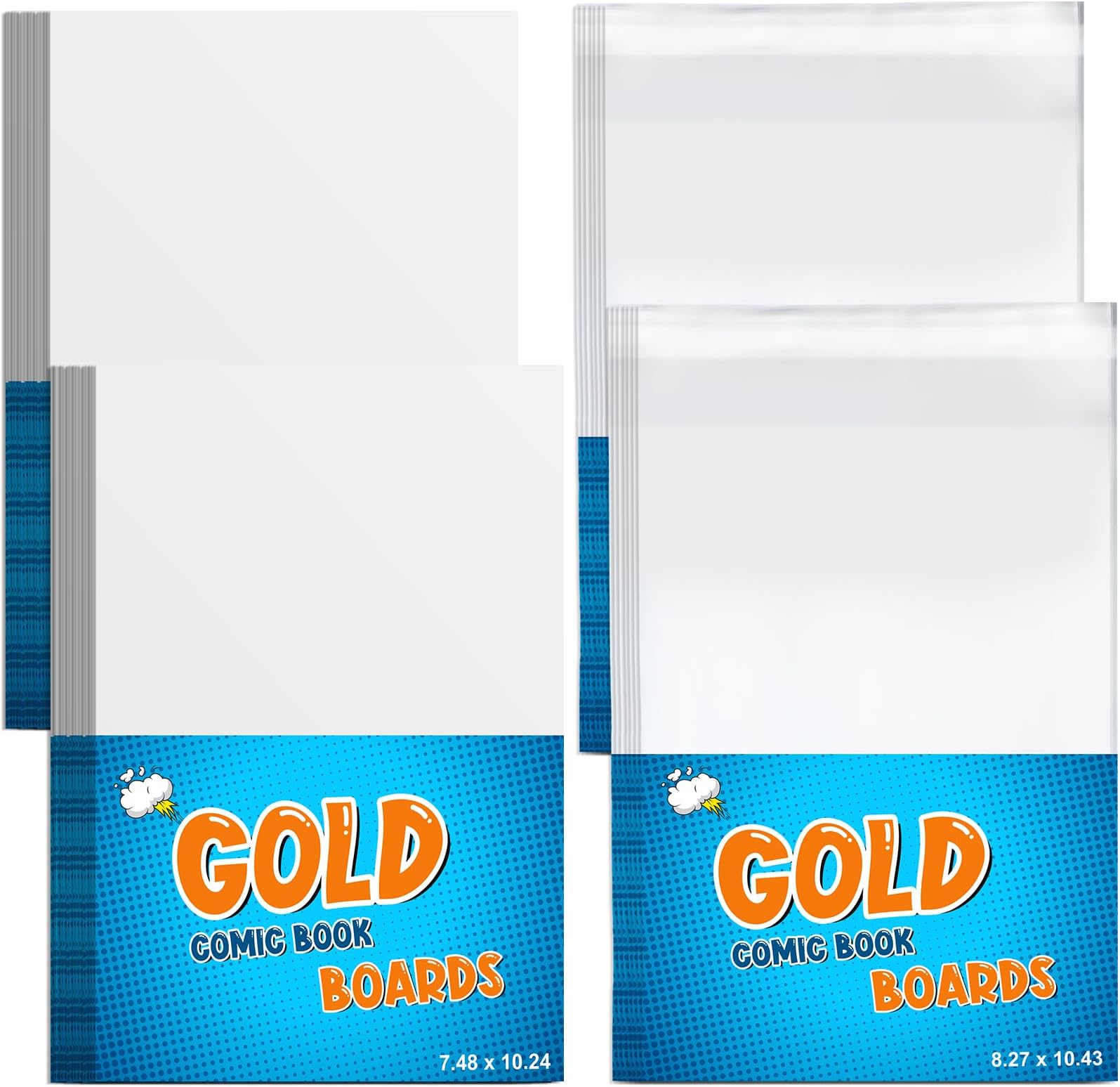 Amazon.com : Skyygemm 200 Sets Comic Book Bags and Backing Boards 8.27 ...