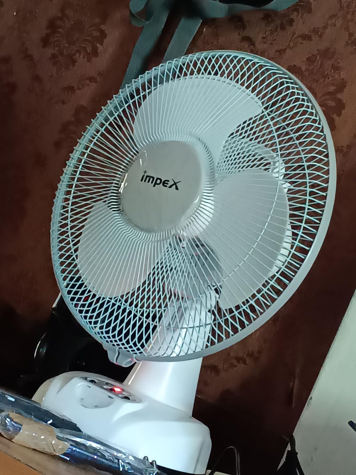 Buy Impex Rechargeable Table Fan with Dual Selection LED Light BREEZE ...