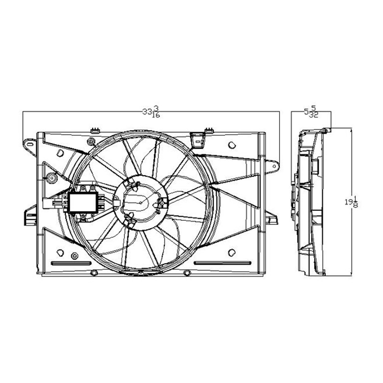 Amazon.com: CPP Radiator Cooling Fan Assembly for Ford Taurus, Lincoln ...