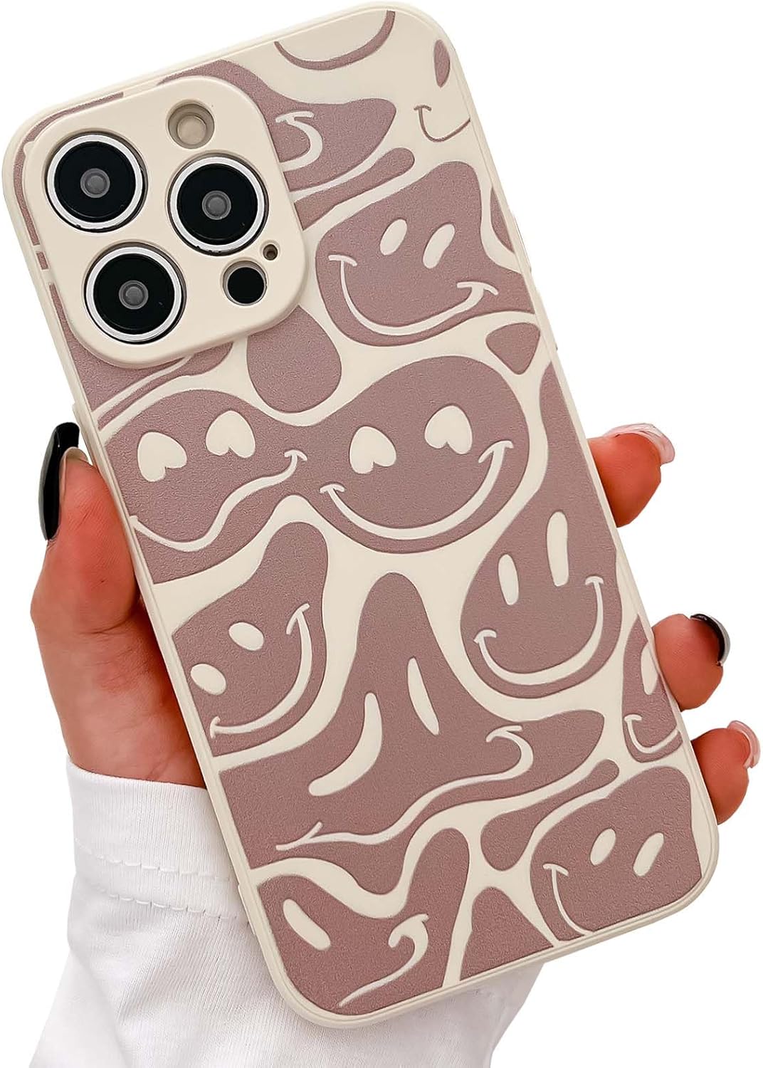 Amazon.com: KERZZIL Trendy Smiley Love Pattern Phone Case Compatible ...