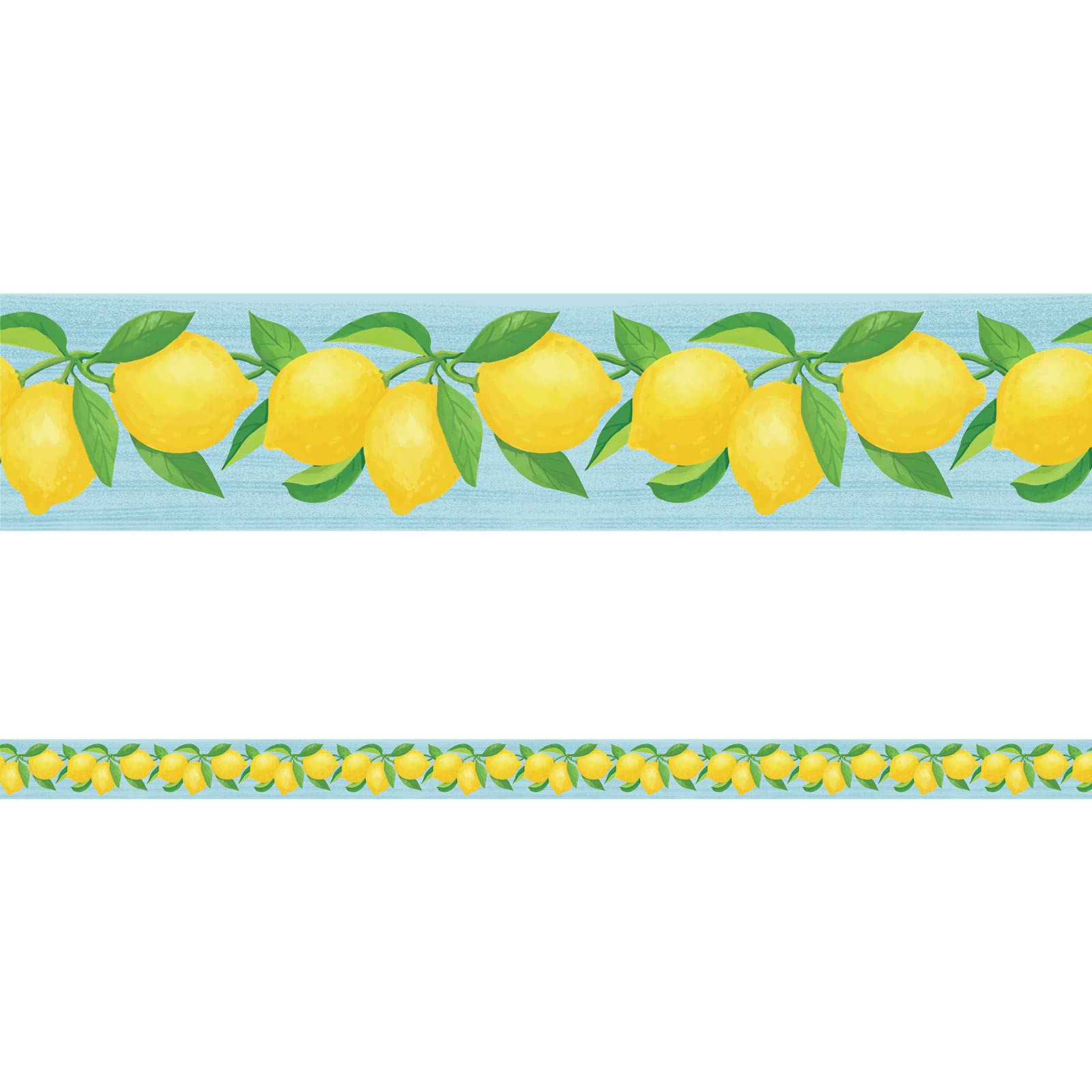 Whaline 69ft Lemon Bulletin Board Border 60 Sheet Yellow Lemon ...