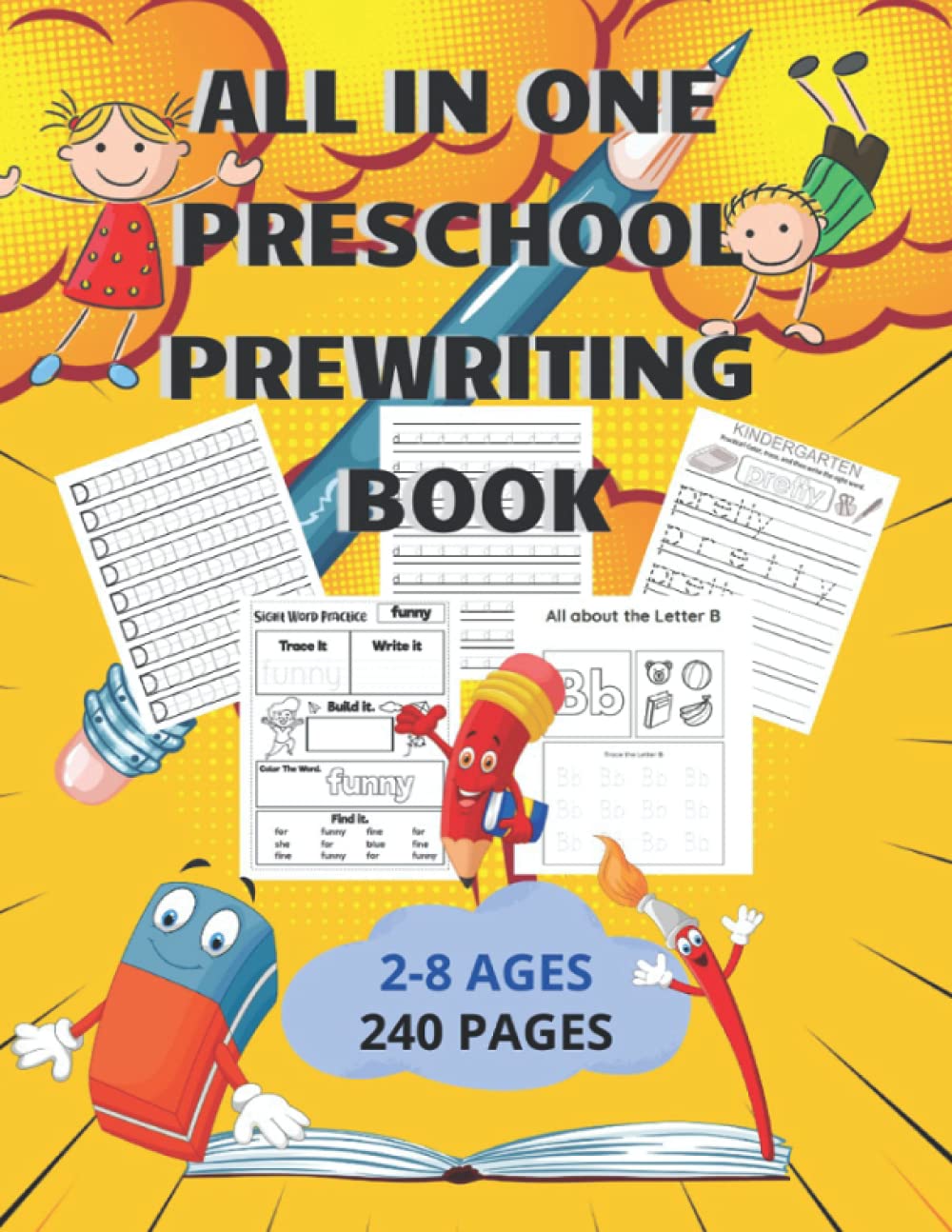 All In One Preschool Prewriting Book: Preschool writing book for kids ...
