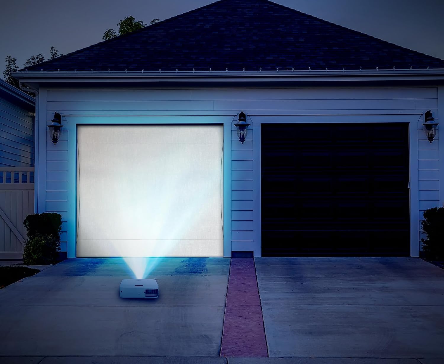 Amazon.com: Projection Movie Screen | 1-Car Garage Door Cover Banner ...