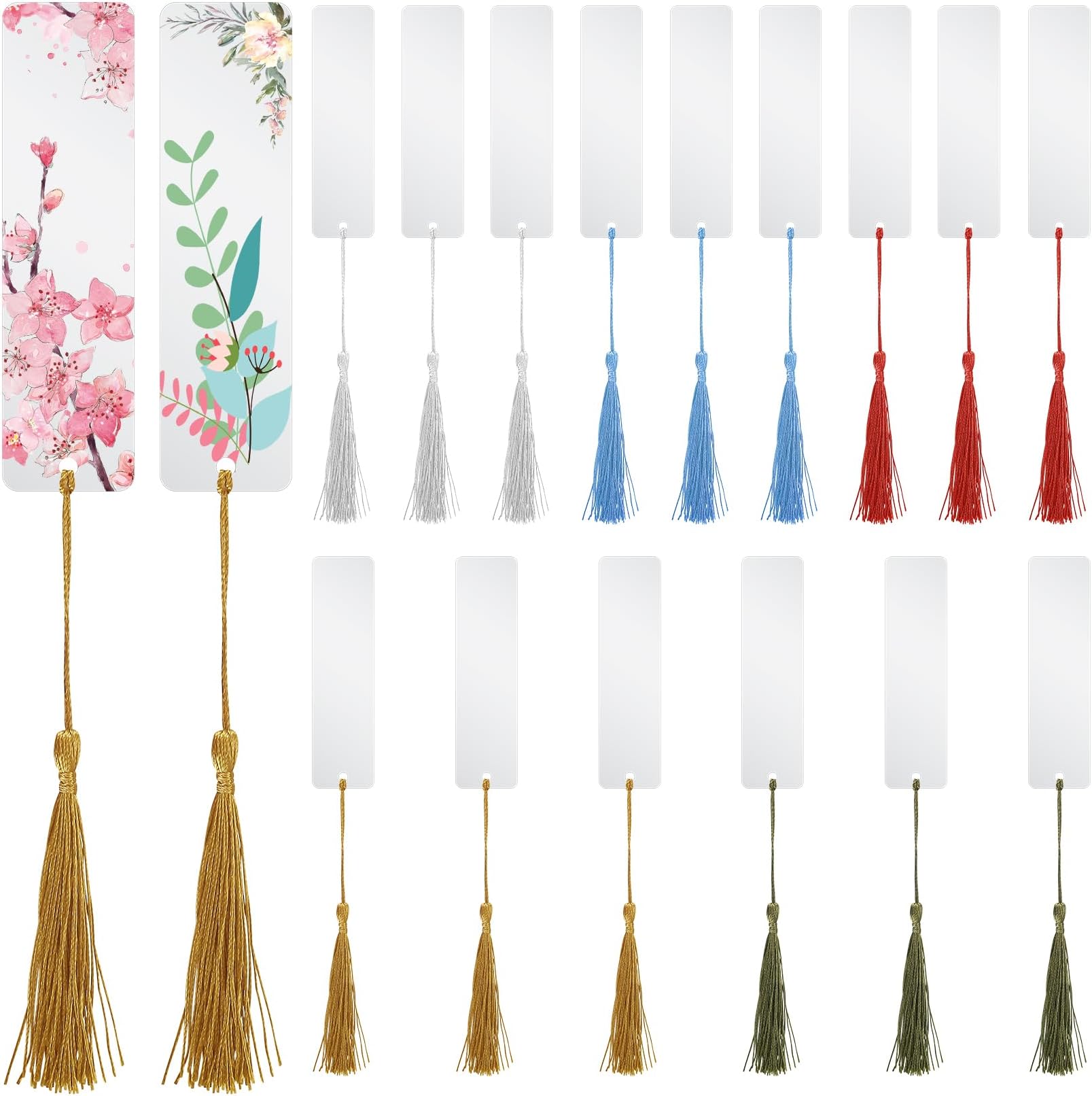 Amazon.com: 17 Pcs Acrylic Bookmarks Blanks, Clear Blanks Bookmarks ...