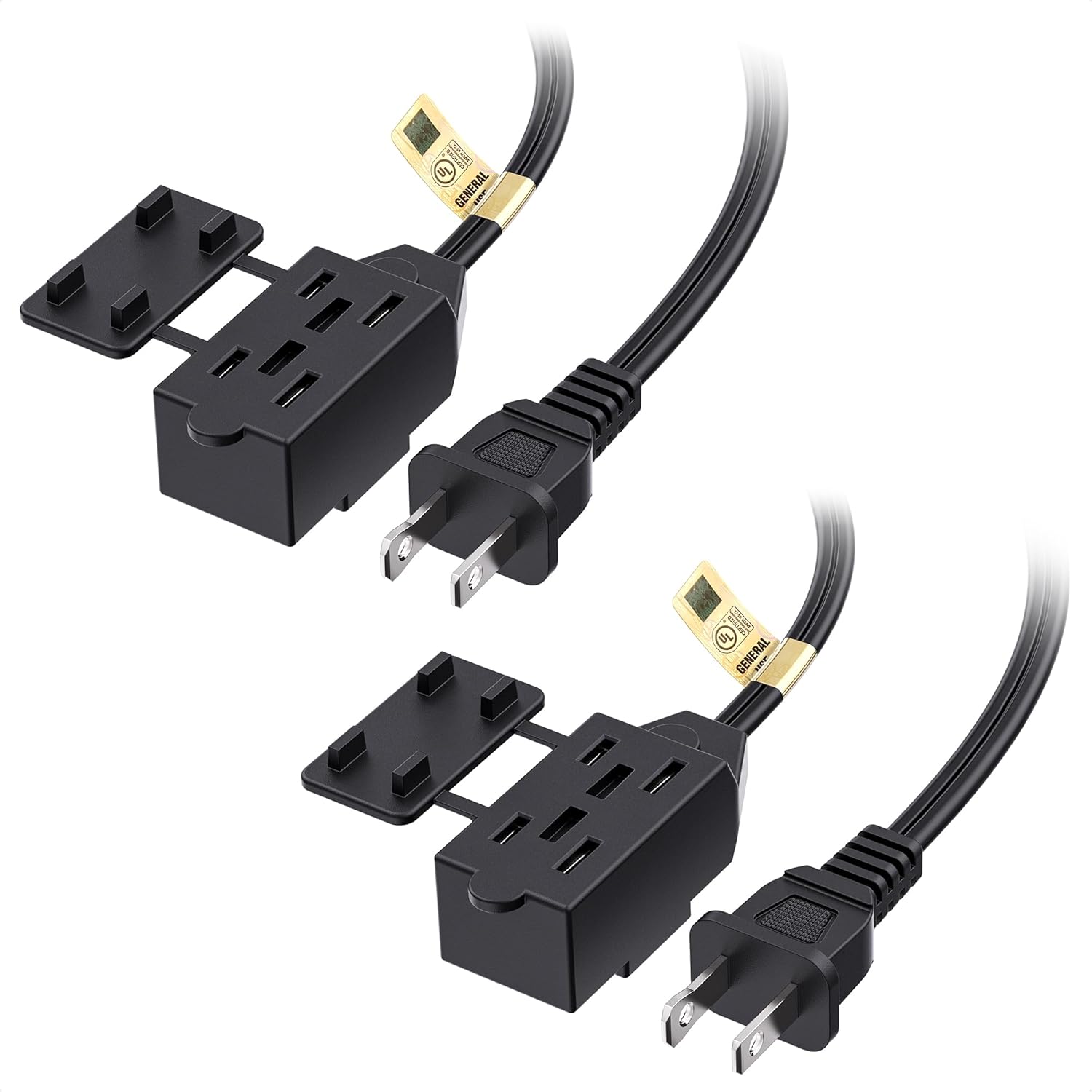 Amazon.com: [UL Listed] Cable Matters 2-Pack 16 AWG 2 Prong Long ...