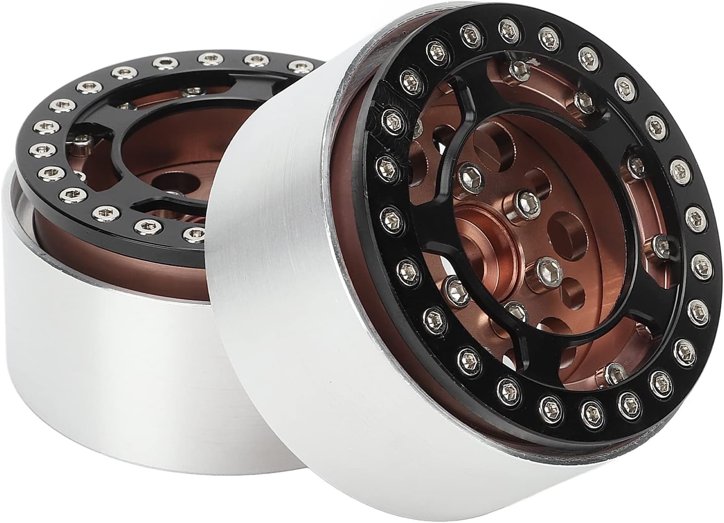 Amazon.com: Dilwe RC Beadlock Wheels, 2PCS Aluminum Alloy 1.9 Inch ...